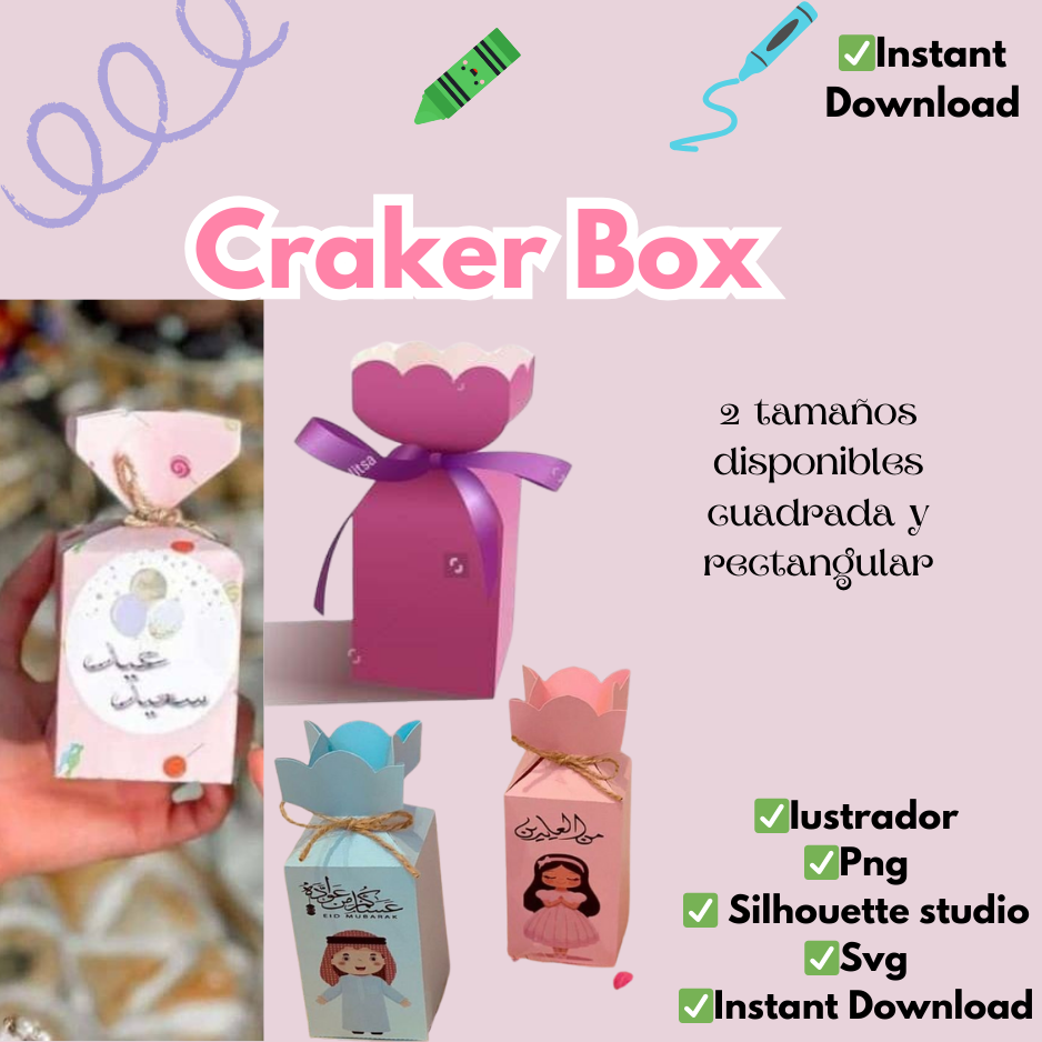 Craker Box plantilla de corte – Magic Box Mexico