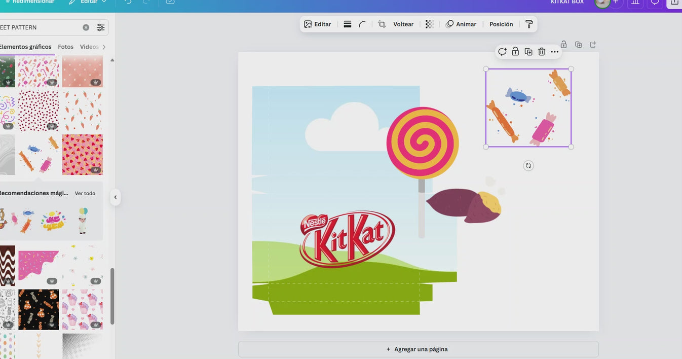 Kit Kat Box cajita para chocolate, incluye plantilla editable en CANVA ...